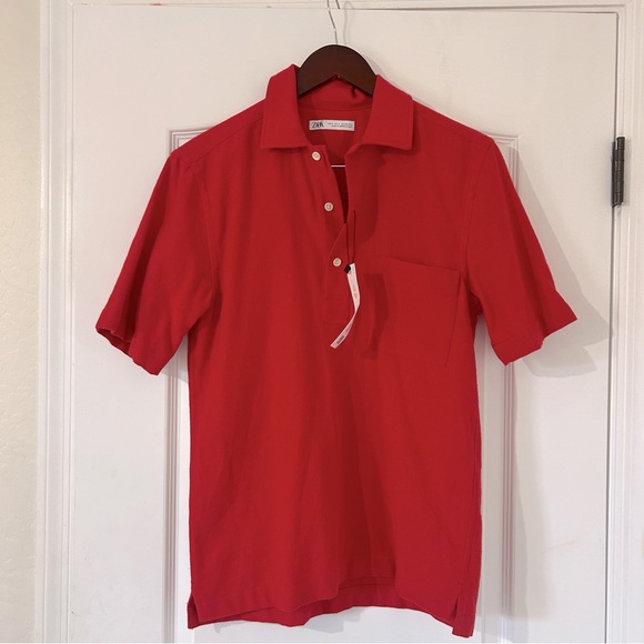 Zara | Shirts | Zara Mens Red Polo Shirt Size Small | Poshmark